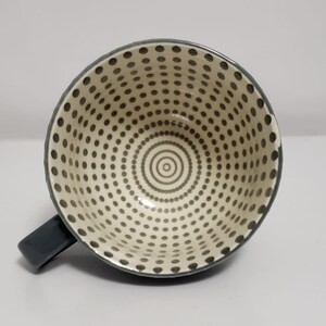 Footed Ceramic Mug Cup Coffee Tea Gray Pattern 14 Oz Signature - Etsy