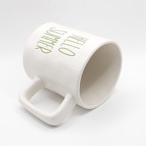 HELLO SUMMER Coffee Tea Mug Cup With Cap 14 Oz Ceramic, Sculpted ...