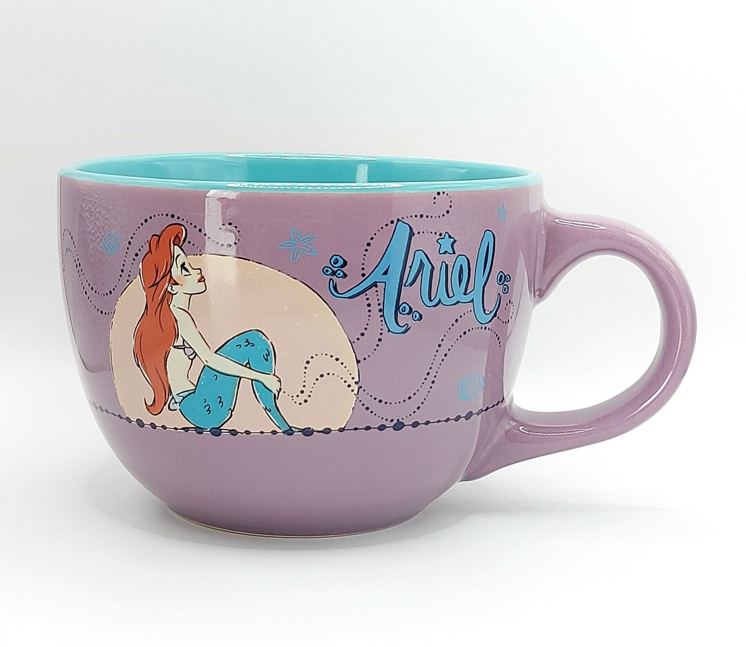 Disney Ariel the Little Mermaid Jumbo Mug, Magic Princess 24 Oz Purple ...