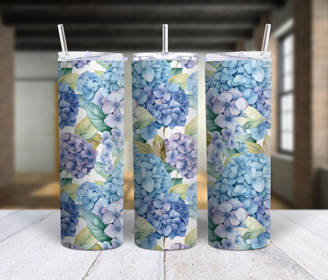 Personalized Blue Hydrangeas Garden Stainless Steel 20 Oz - Etsy