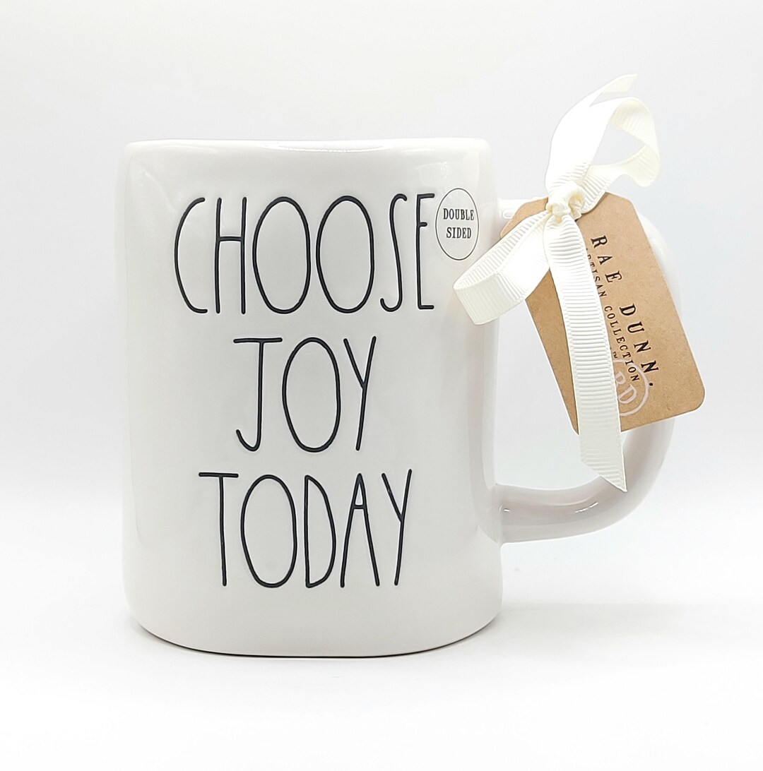 Rae Dunn Choose Joy Today Mug, 18 Oz Ceramic Cup, Spring Vibes Coffee ...