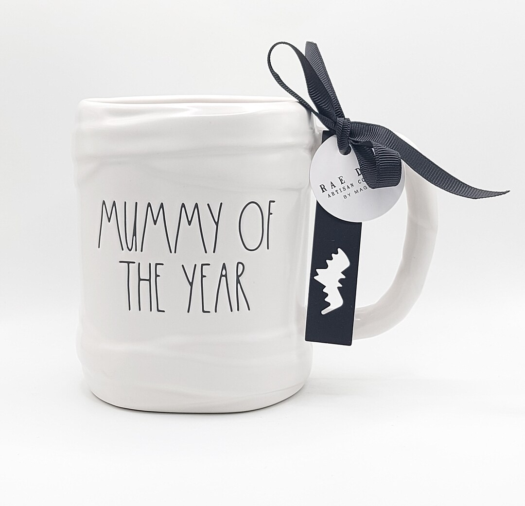 Rae Dunn Mummy of the Year Coffee Tea Mug Cup 18 Oz Ceramic White ...