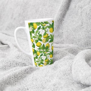 Lemon Tree Coffee Tea Latte Mug Cup 17 Oz Ceramic, Colorful Mug, Summer ...