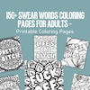 100 Swear Words Coloring Pages for Adults VOL 1-4 Printable Coloring ...