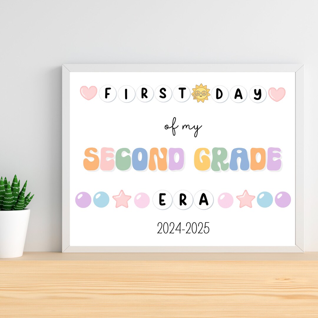Back to School Sign First Day of School Sign Printable First Day of ...