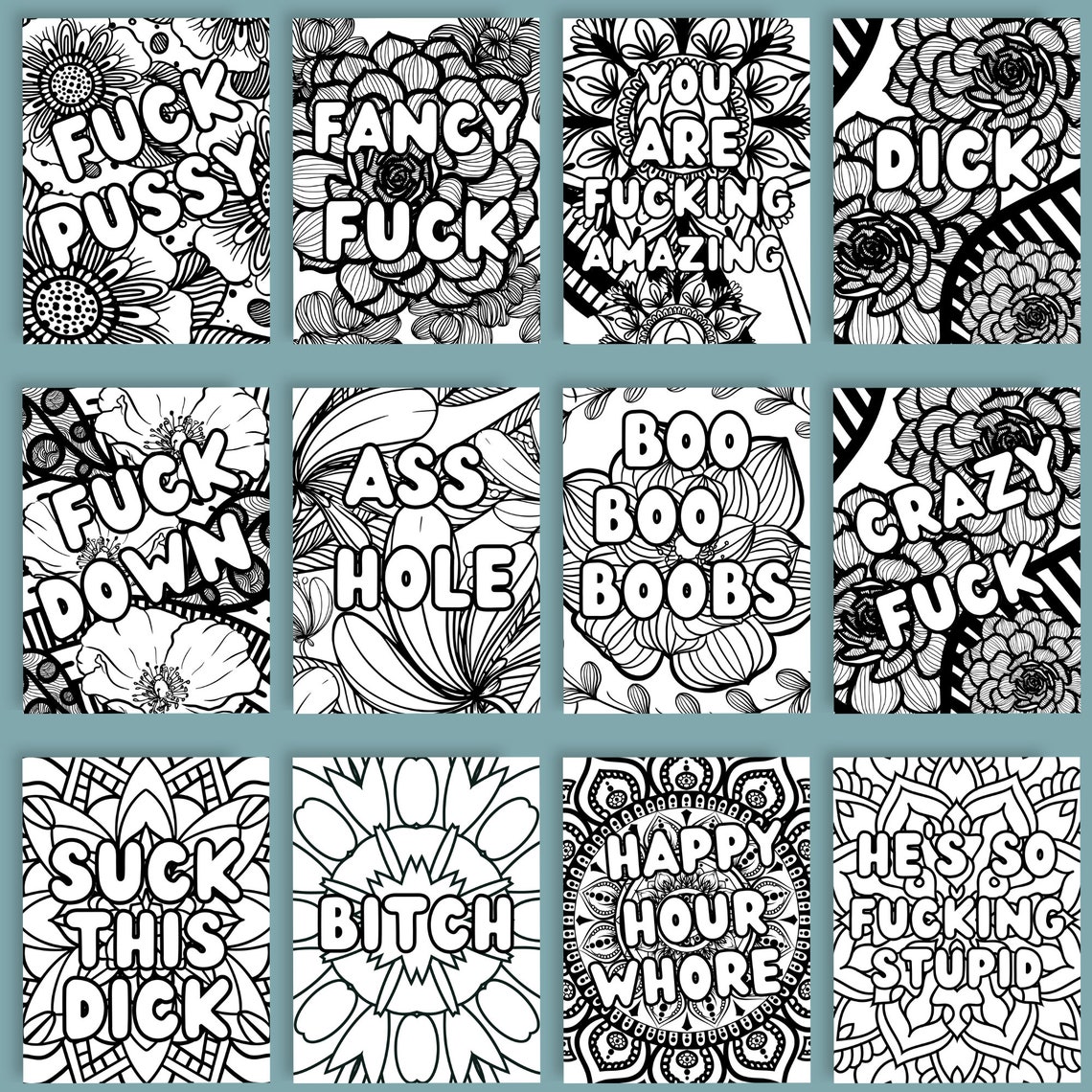 150+ Swear Words Coloring Pages for Adults - Printable Coloring Pages ...