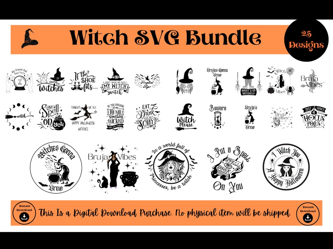 Witch SVG File Witch SVG Bundle Bruja Witch Halloween SVG Pdf Png Jpg ...