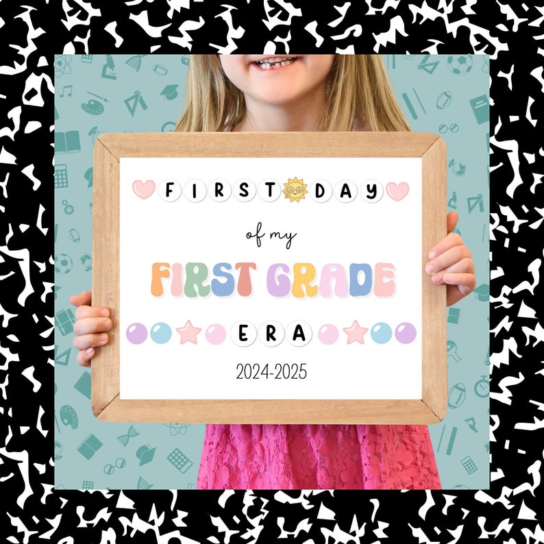 Back to School Sign First Day of School Sign Printable First Day of ...