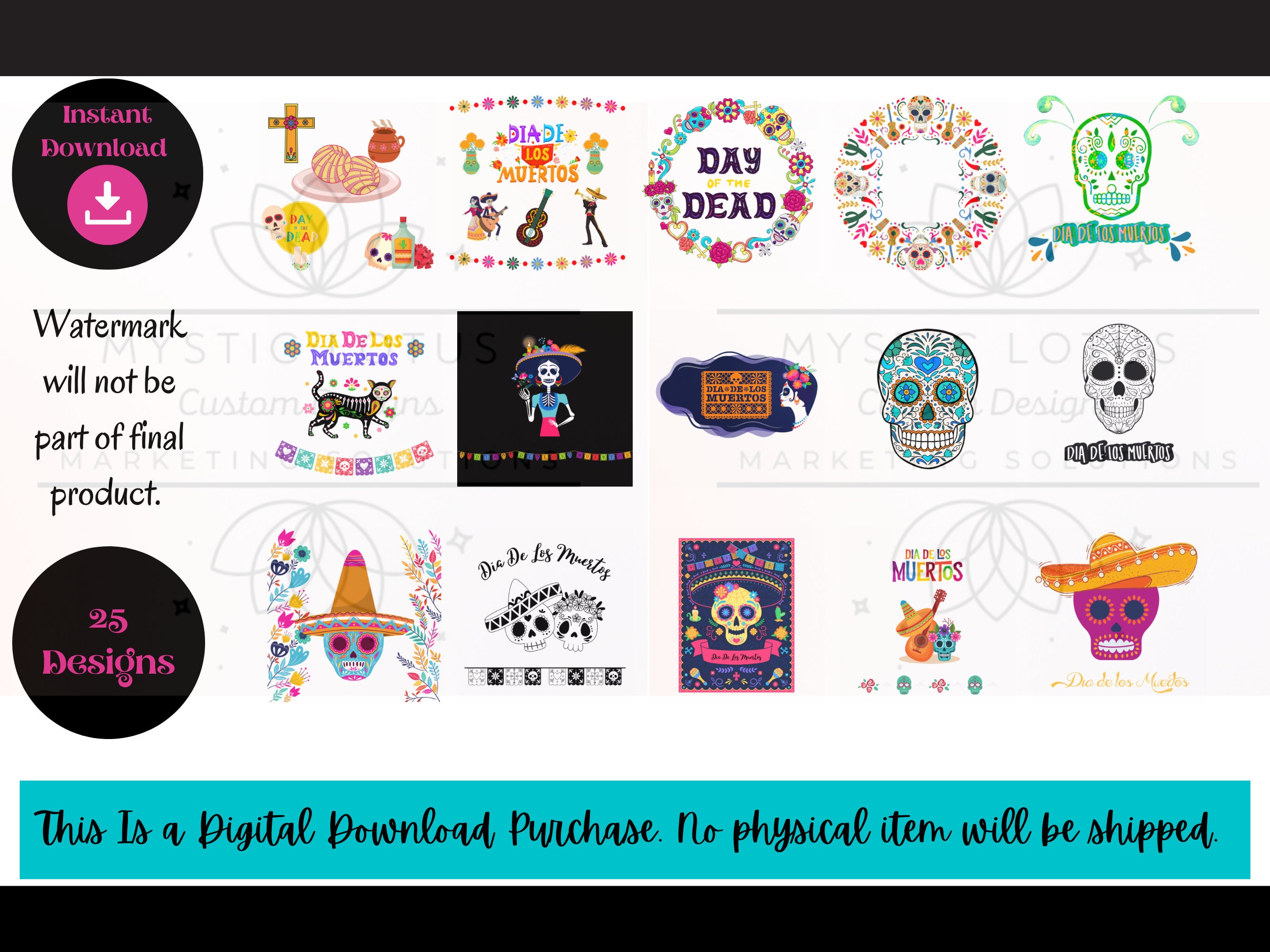 Dia De Los Muertos SVG File Day of the Dead SVG Bundle Pdf Png Jpg ...