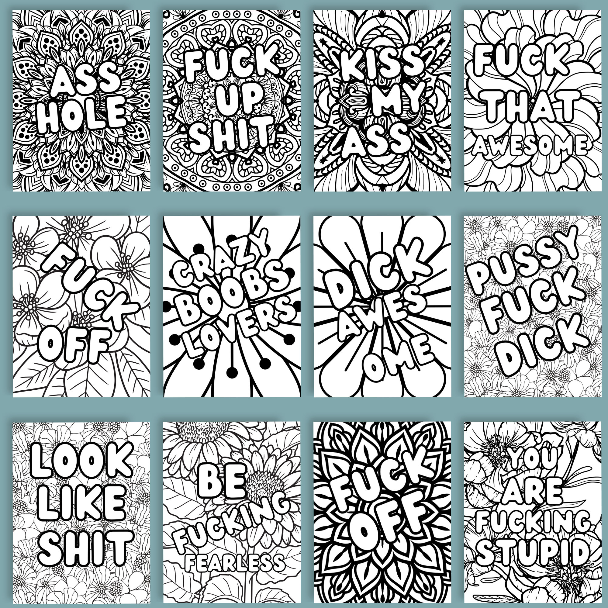 150+ Swear Words Coloring Pages for Adults - Printable Coloring Pages ...