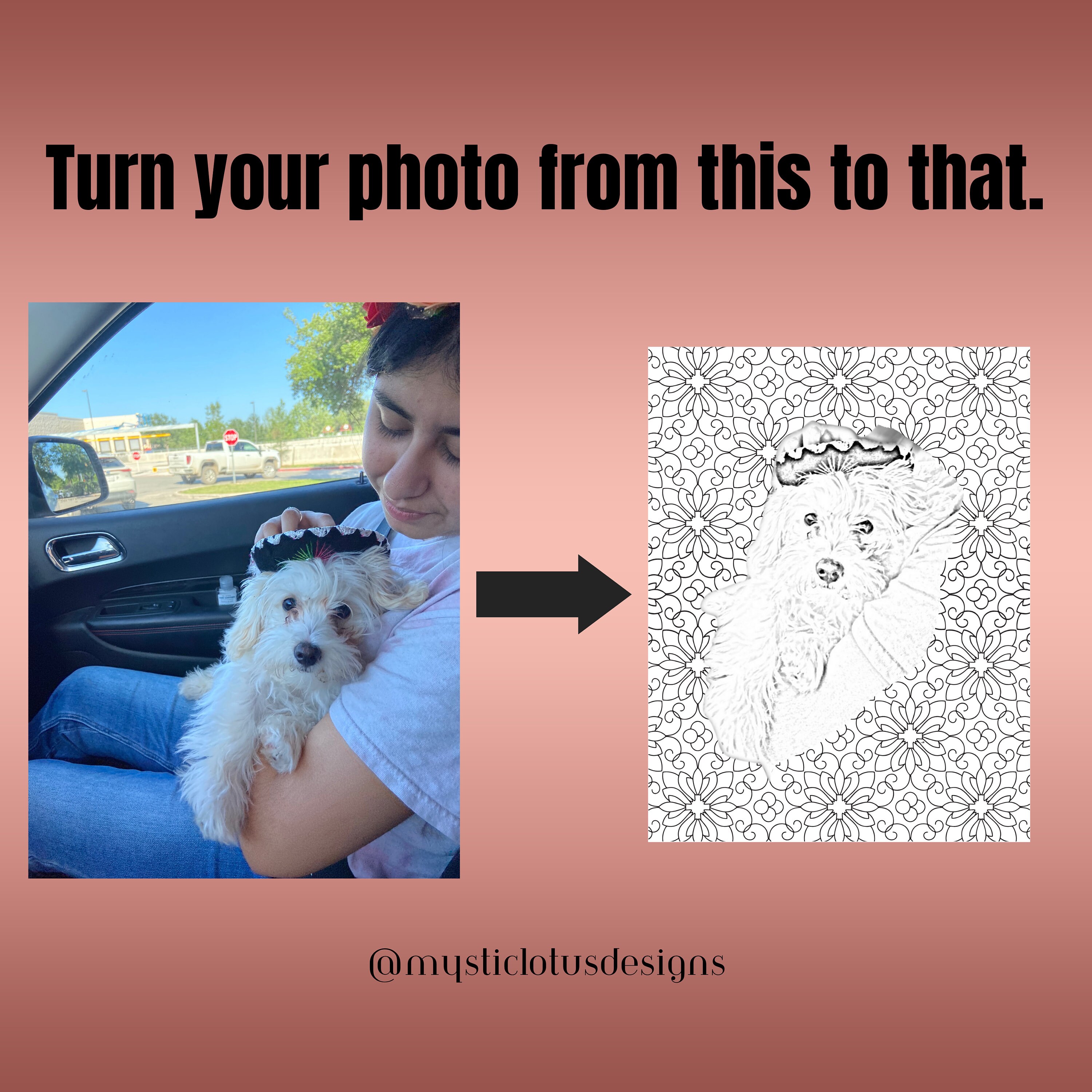 Custom PET Coloring Page From Your Photo Valentine's Day - Etsy Australia