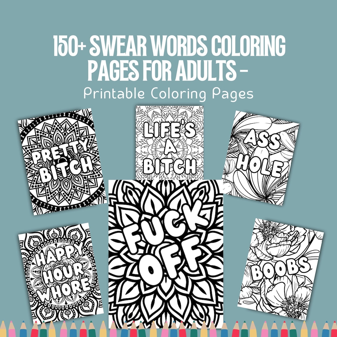 150+ Swear Words Coloring Pages for Adults - Printable Coloring Pages ...