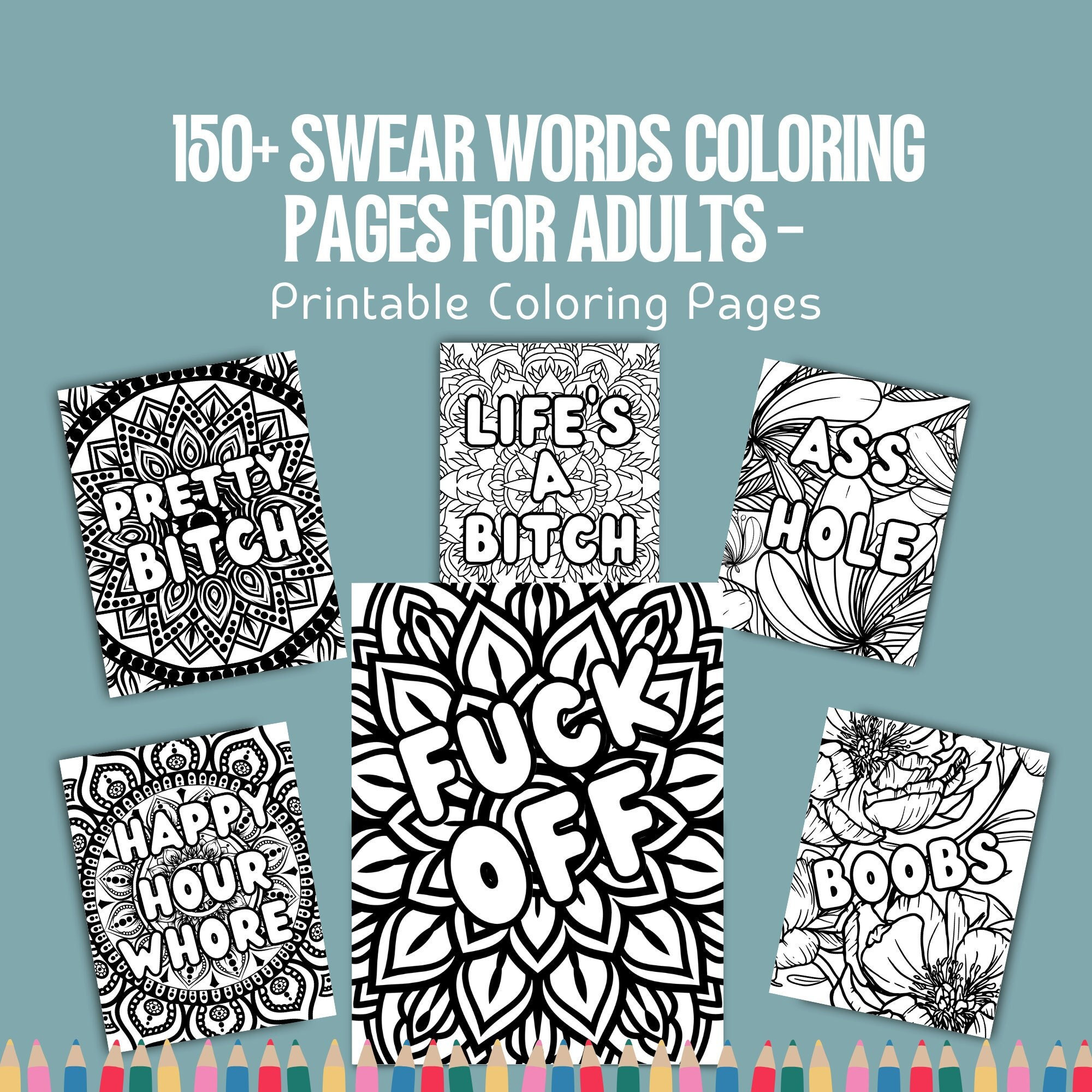 150+ Swear Words Coloring Pages for Adults - Printable Coloring Pages ...