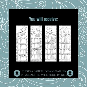 12 CUTE Printable Kids Bookshelf Bookmarks, Monthly Reading Tracker ...