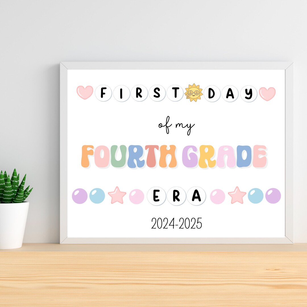 Back to School Sign First Day of School Sign Printable First Day of ...