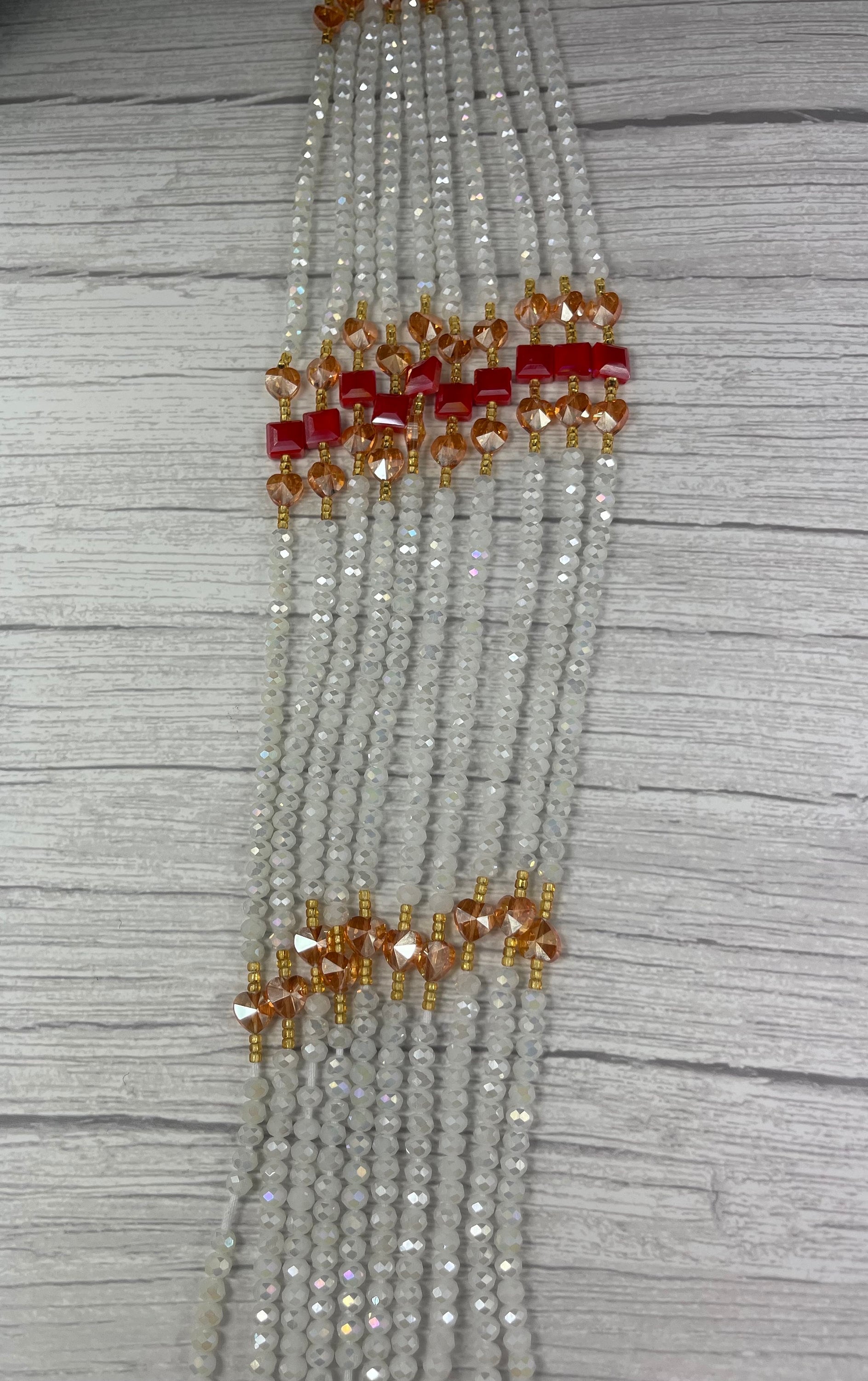 Tie on Waist Beads, Waist Beads With Crystals, Luxury African Waist ...