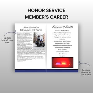 Police Retirement Ceremony Program Canva Template First Responder ...