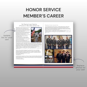 US Military Promotion Ceremony Program Digital Template 8 Page | Army ...