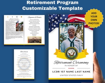 Cmsgt Air Force Retirement Ceremony Program Canva Template - Etsy