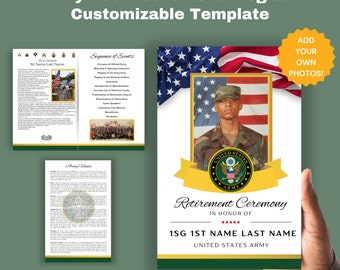 Army Retirement Program Template - Etsy