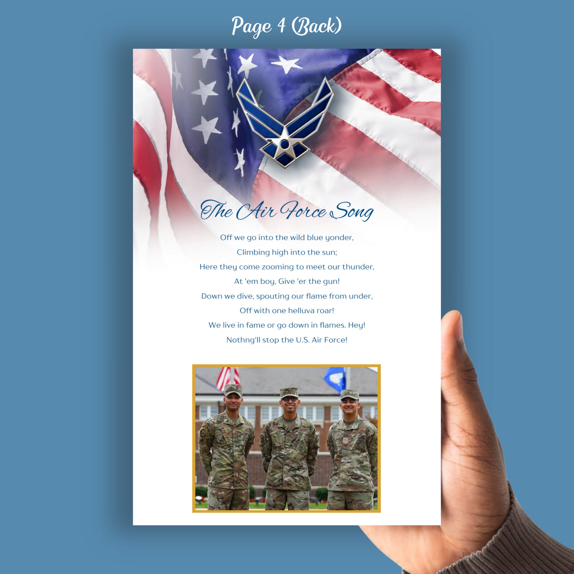 Gatefold Air Force Retirement Ceremony Program Digital Template Party ...