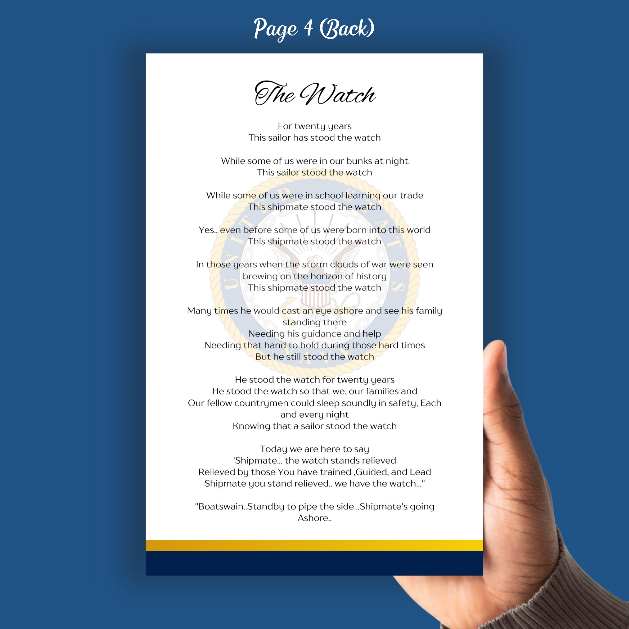 CDR Navy Retirement Ceremony Program Digital Template Military ...