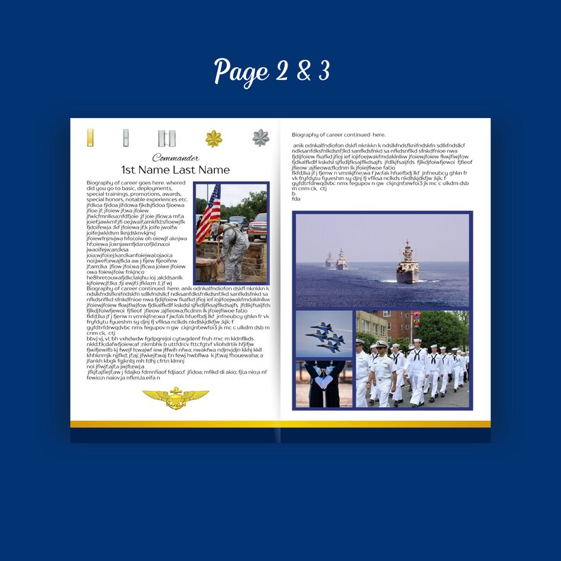 Navy Aviator Retirement Ceremony Program Template 8 Page Bi-fold ...