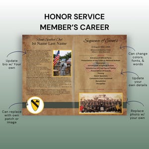 Army Retirement Ceremony Program With Unit Patch, Army Values, Military ...