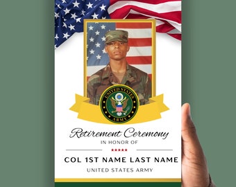 Army Retirement Program Template - Etsy