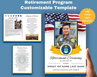 Air Force Retirement Program Template - Etsy