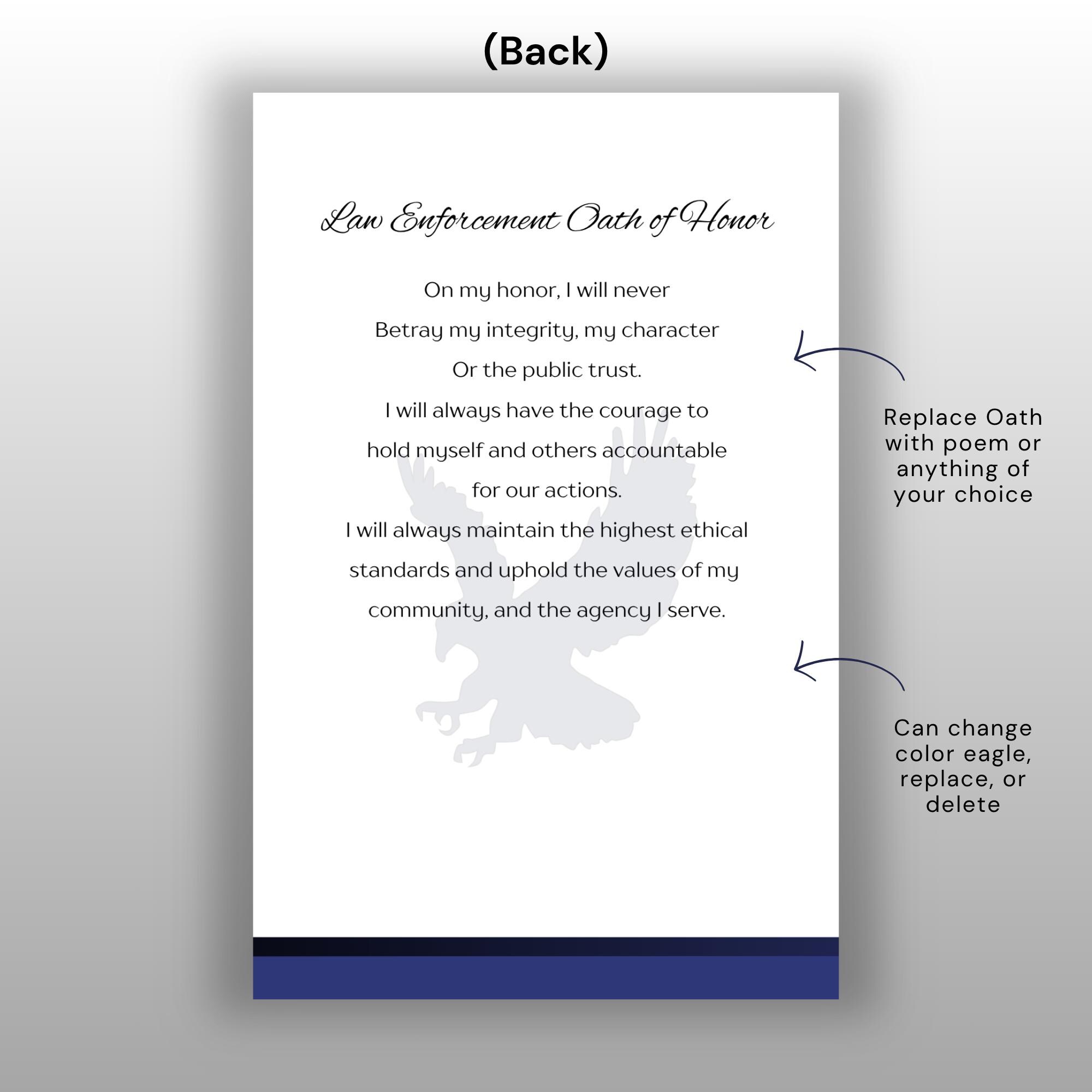 Police Retirement Ceremony Program Canva Template First Responder ...