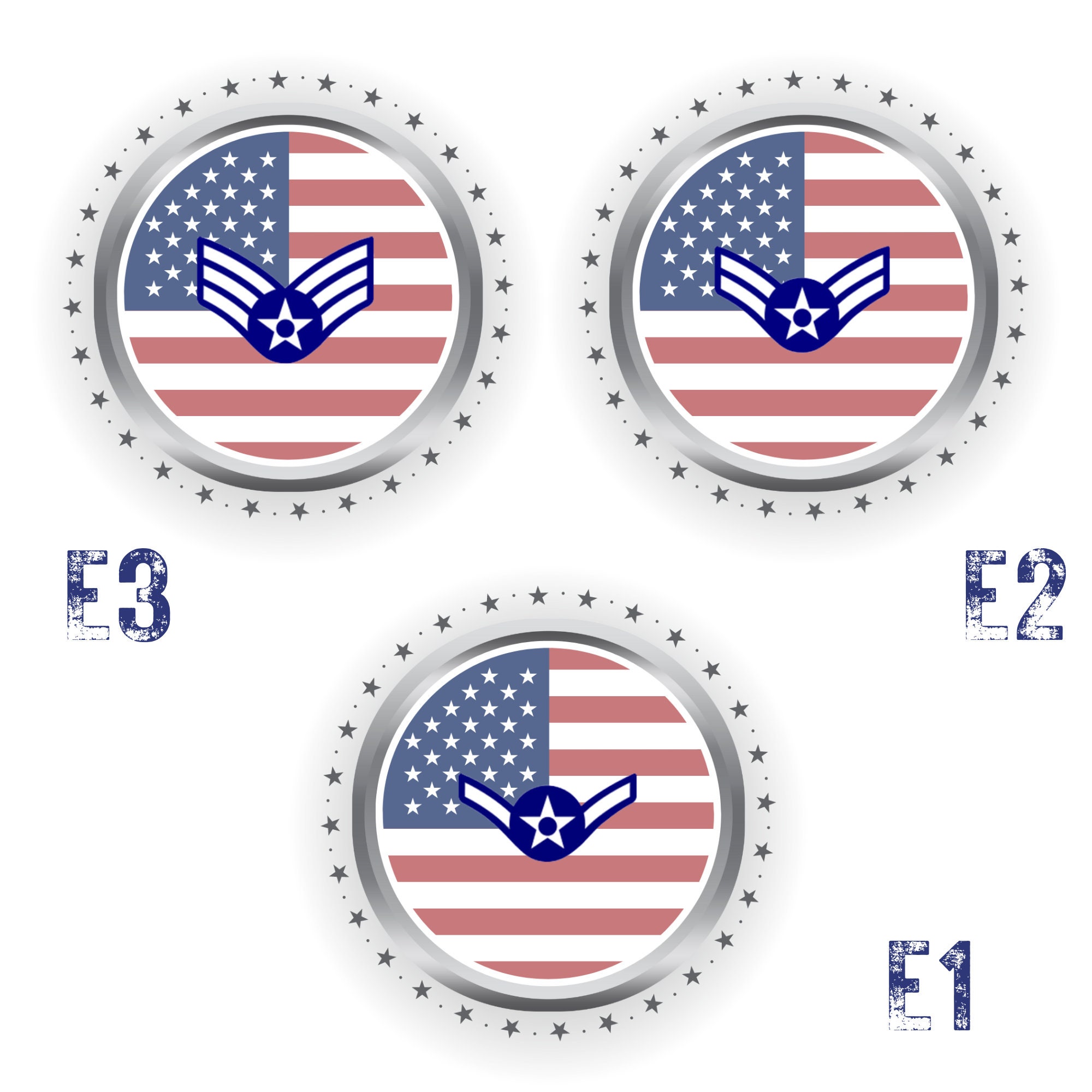 Air Force Enlisted Rank Medallions Digital Image Files - Etsy