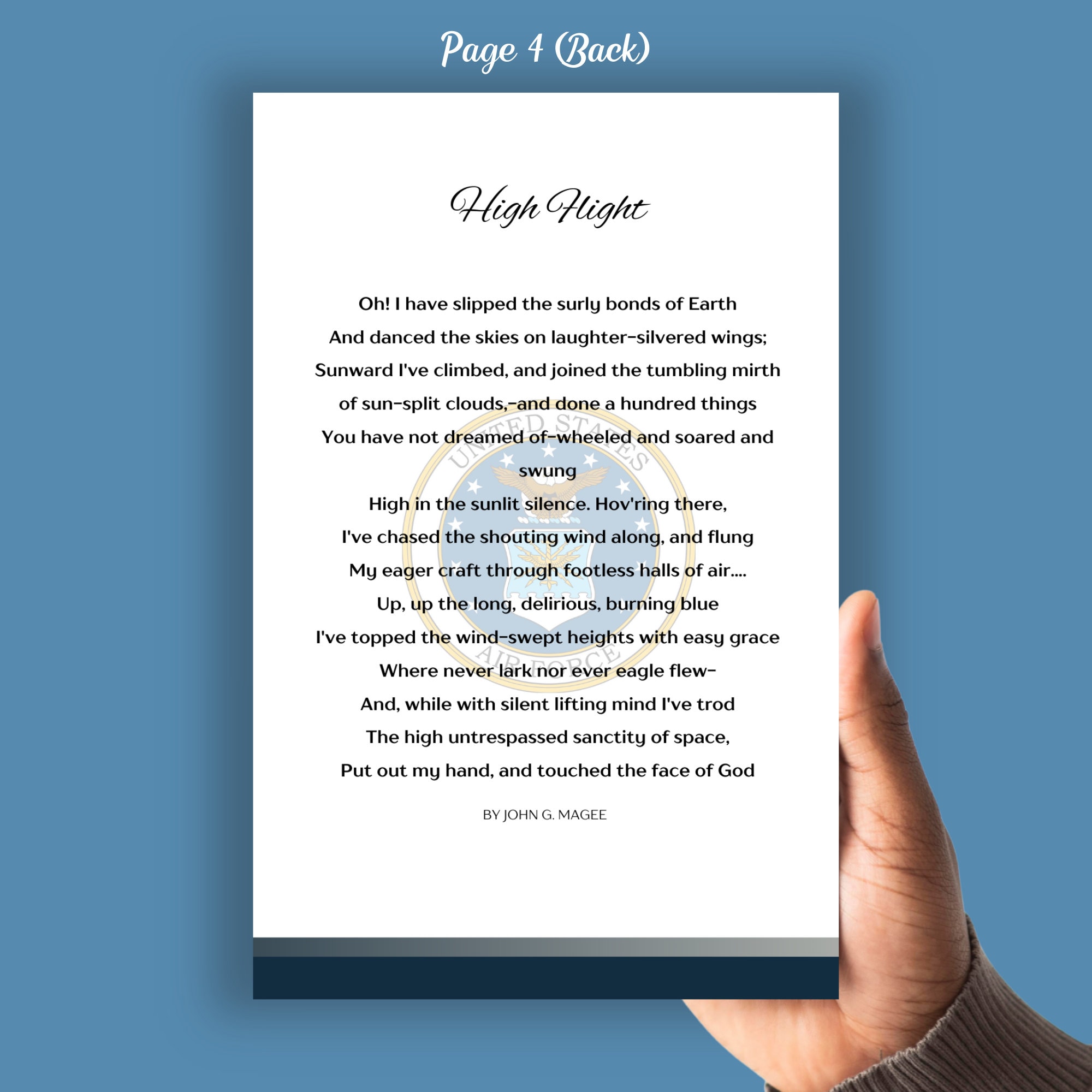 Air Force Promotion Ceremony Program Canva Template Bi-fold 8.5x11 ...