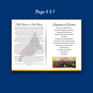 Navy Aviator Retirement Ceremony Program Template 8 Page Bi-fold ...