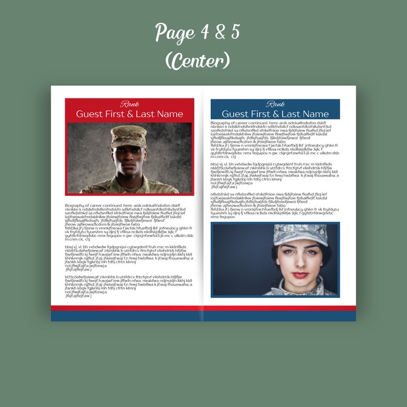 CW2 JAG Army Promotion Ceremony Program Template 8 Page Bi-fold Warrant ...
