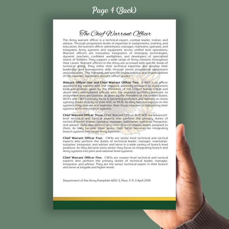 Army CW5 Retirement Ceremony Program Template Bi-fold 8.5x11 in ...