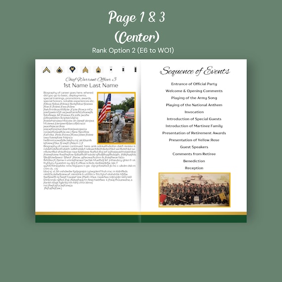 Army Retirement Program Template