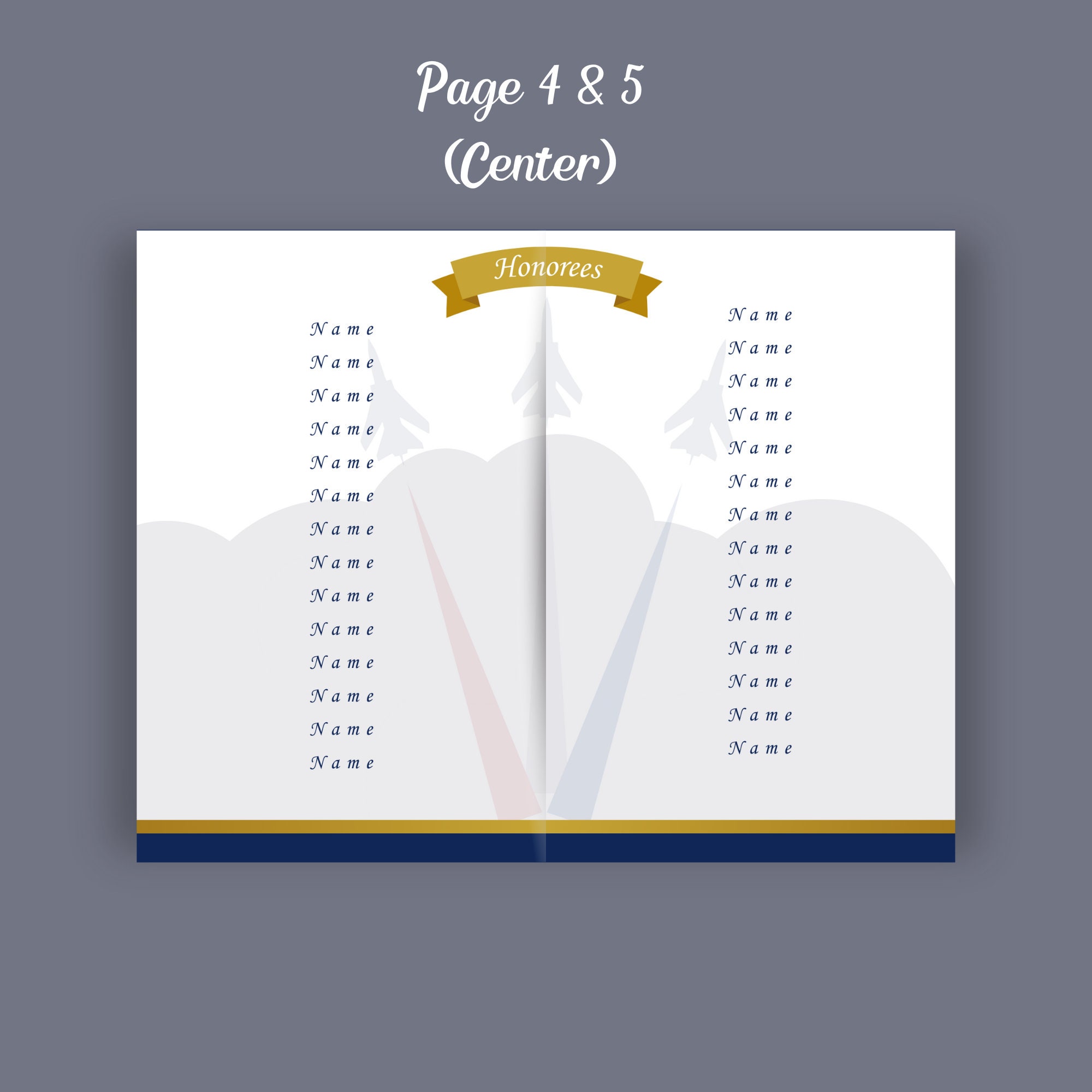 Air Force Cheif Induction Ceremony Program Template 8 Page Bi-fold ...