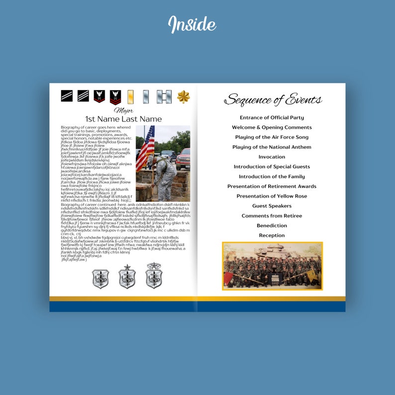 Nurse Corps Major Air Force Retirement Ceremony Program Template Navy ...