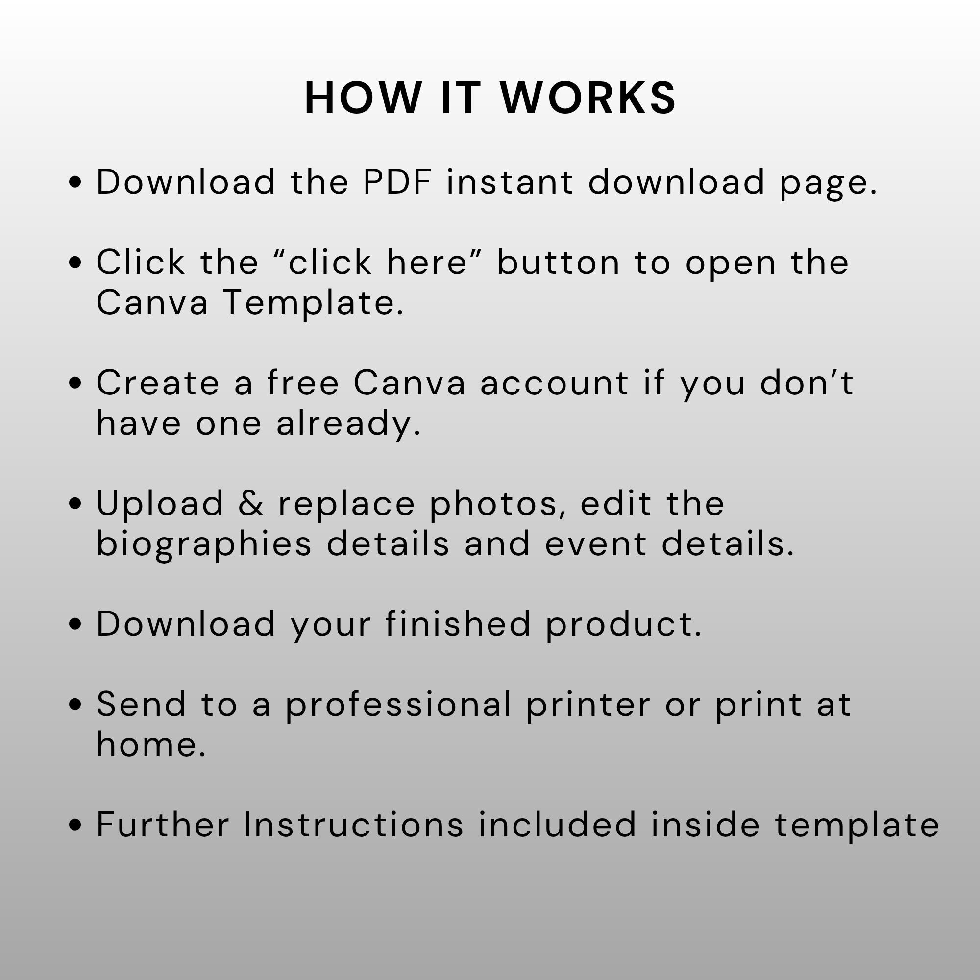 US Army Promotion Ceremony Program Template Army Values Bi-fold 8.5x11 ...