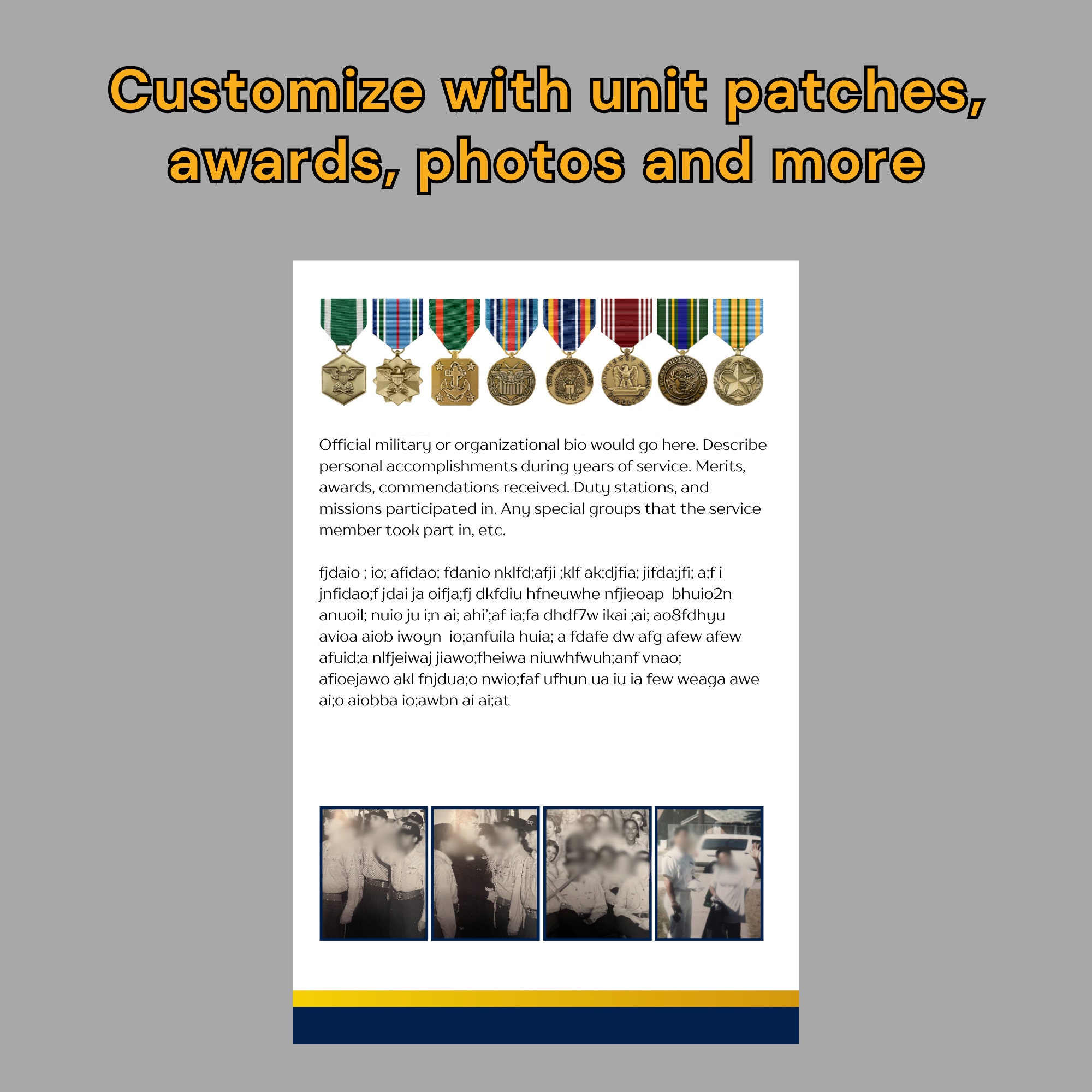 Fully Custom Military Retirement, Promotion, Induction Ceremony Program ...