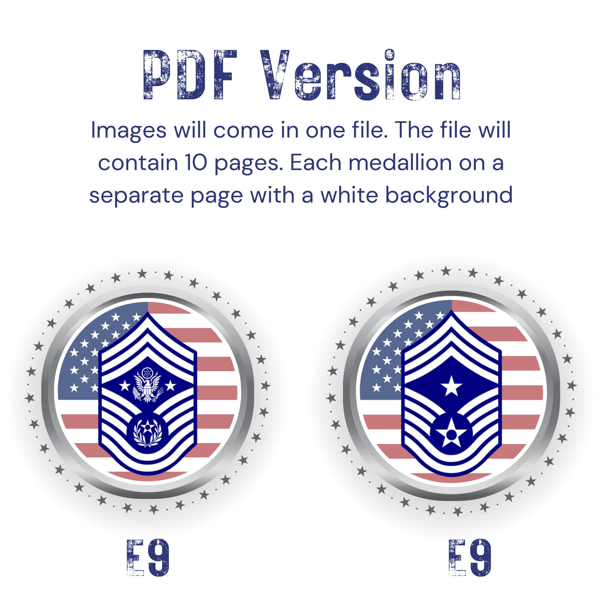 Air Force Enlisted Rank Medallions Digital Image Files - Etsy