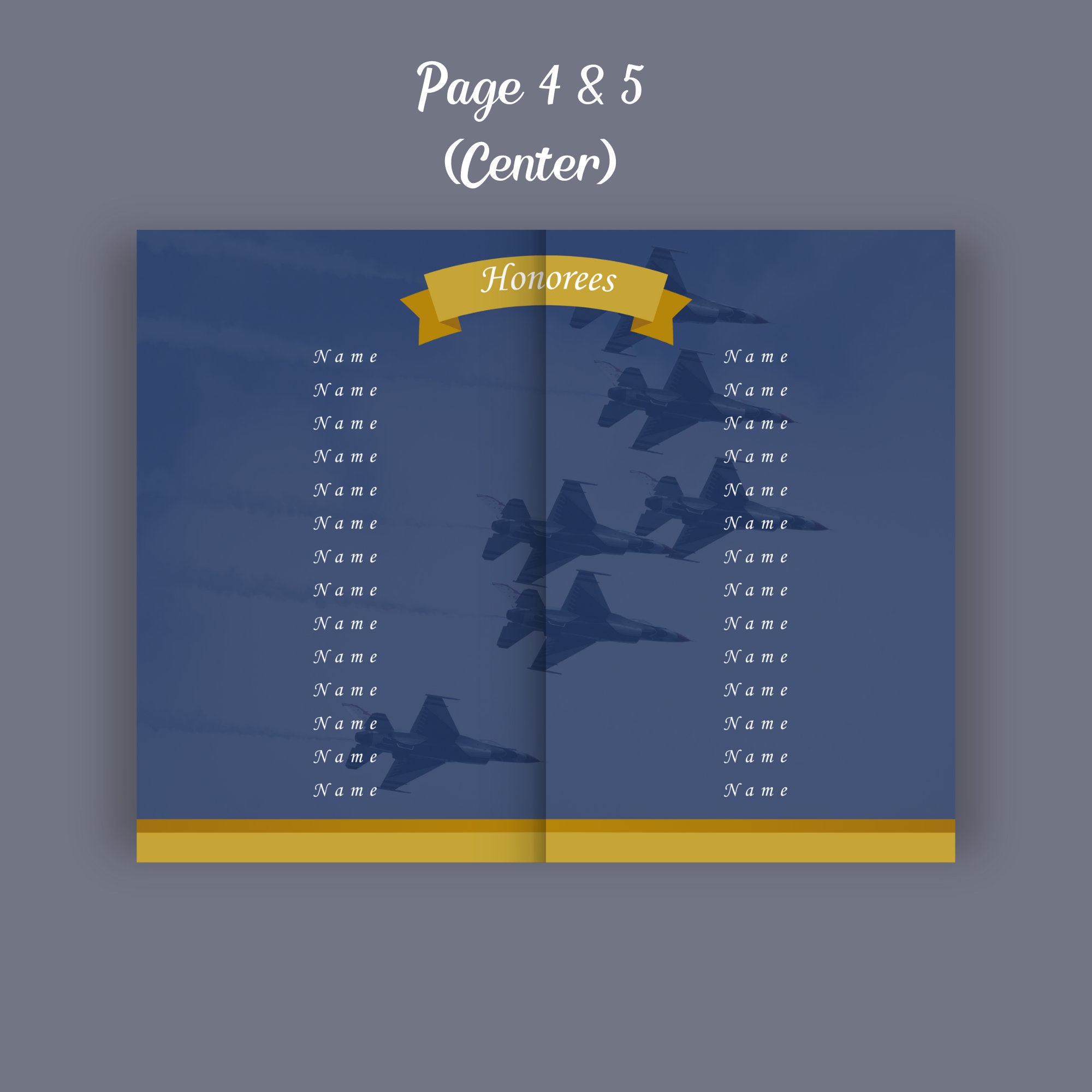 Air Force Cheif Induction Ceremony Program Template 8 Page Bi-fold ...