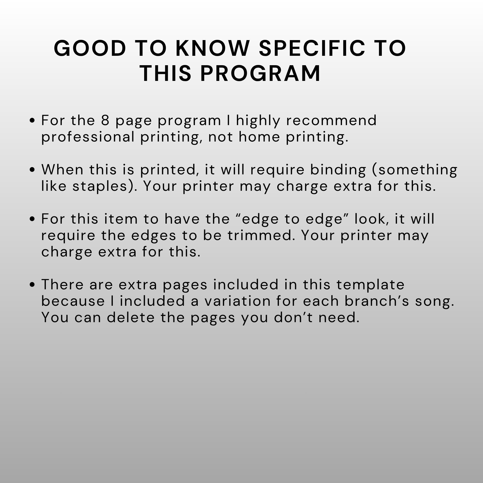 US Military Promotion Ceremony Program Digital Template 8 Page | Army ...