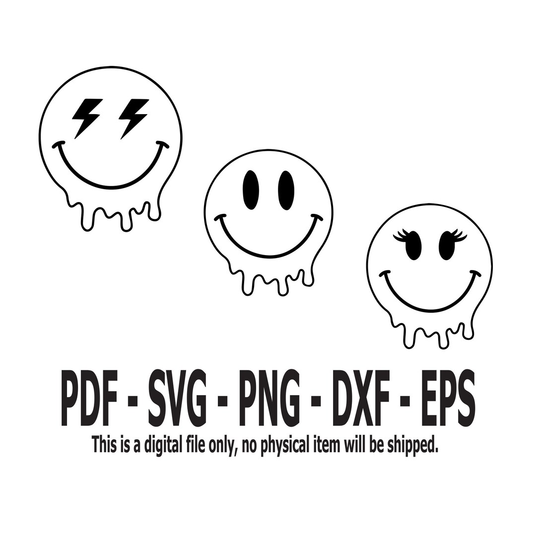 Droopy Smiley Face, Smiley Face, Smile, Smile File, Smiley SVG, Happy ...