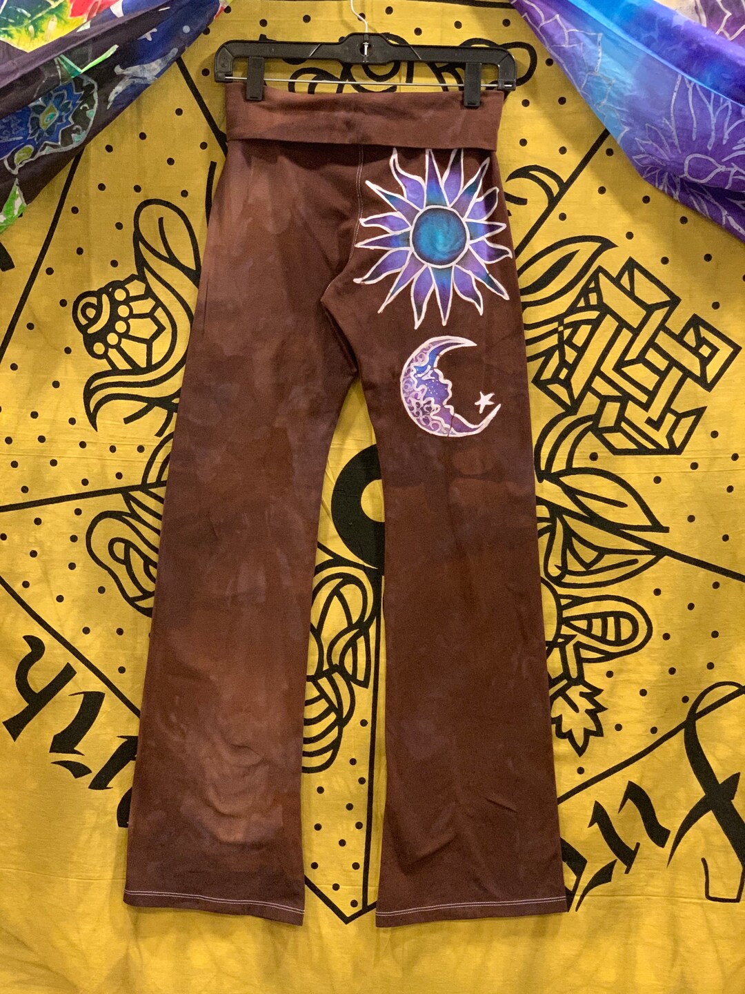 Blue Sun and Moon Pants( Design is on the Back ) - Etsy