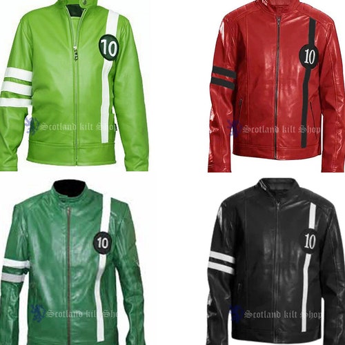 Ben Ten Leather Jacket Ben 10 Tennyson Alien Swarm Superhero - Etsy