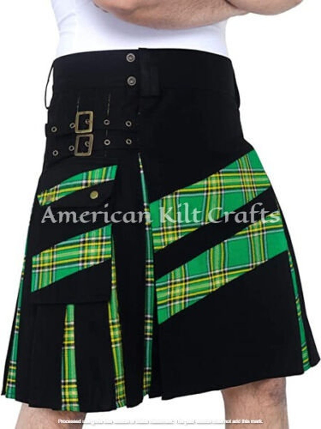 Modern Hybrid Black Utility Kilt Cotton & Tartan Kilts a Perfect Kilt ...