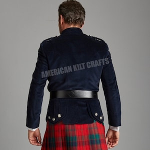 Scottish Blue Velvet Kenmore Doublet Kilt Jacket for Mens | Highland ...
