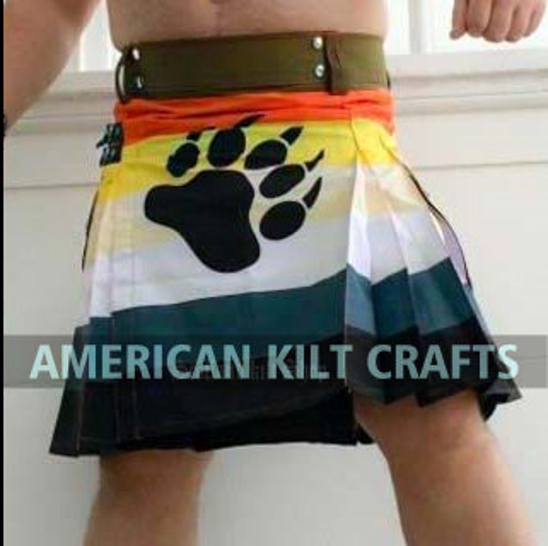 Handmade Modern Bear Men Kilt Scottish Kilts for Men Hybrid Utility ...